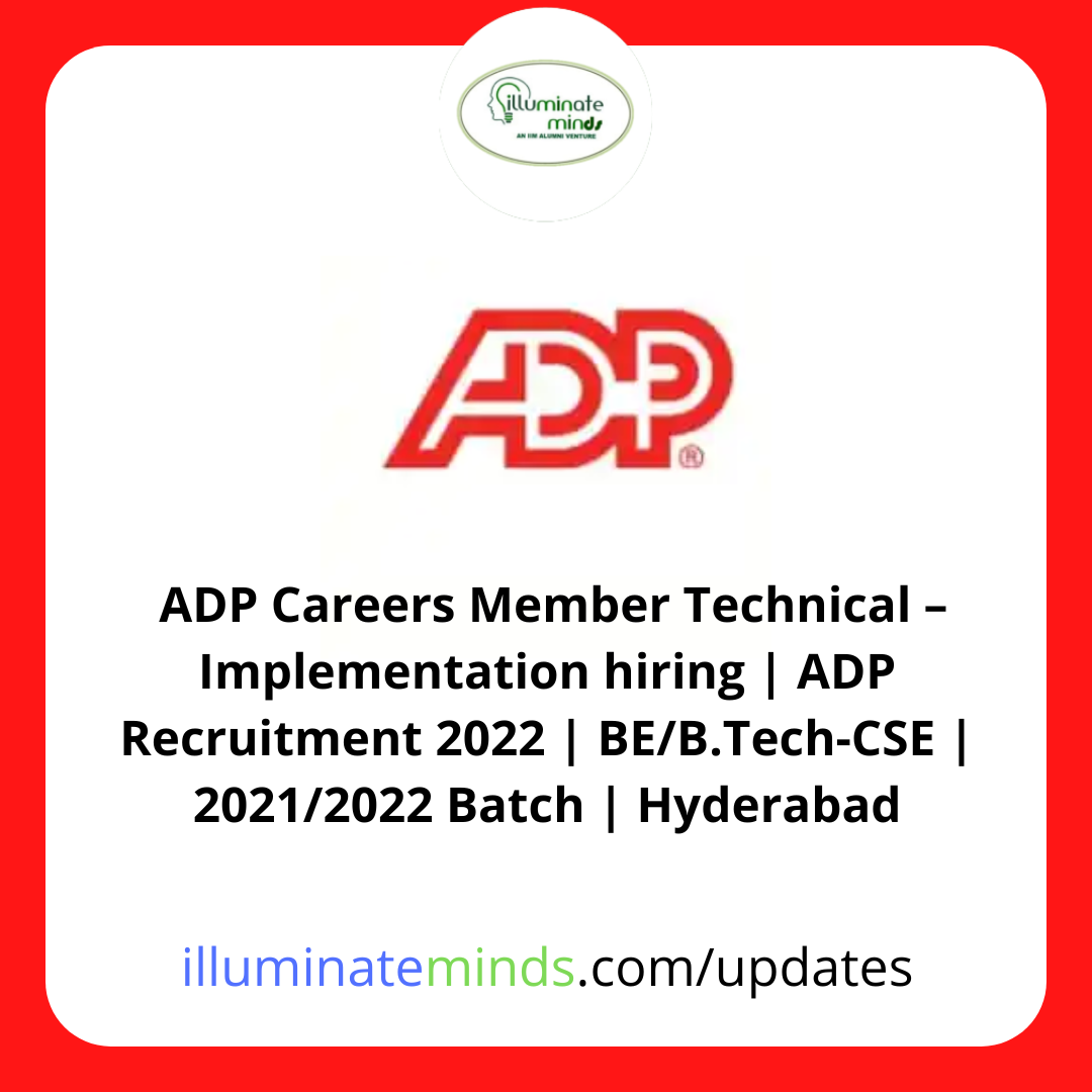ADP Careers Member Technical – Implementation hiring | ADP Recruitment ...