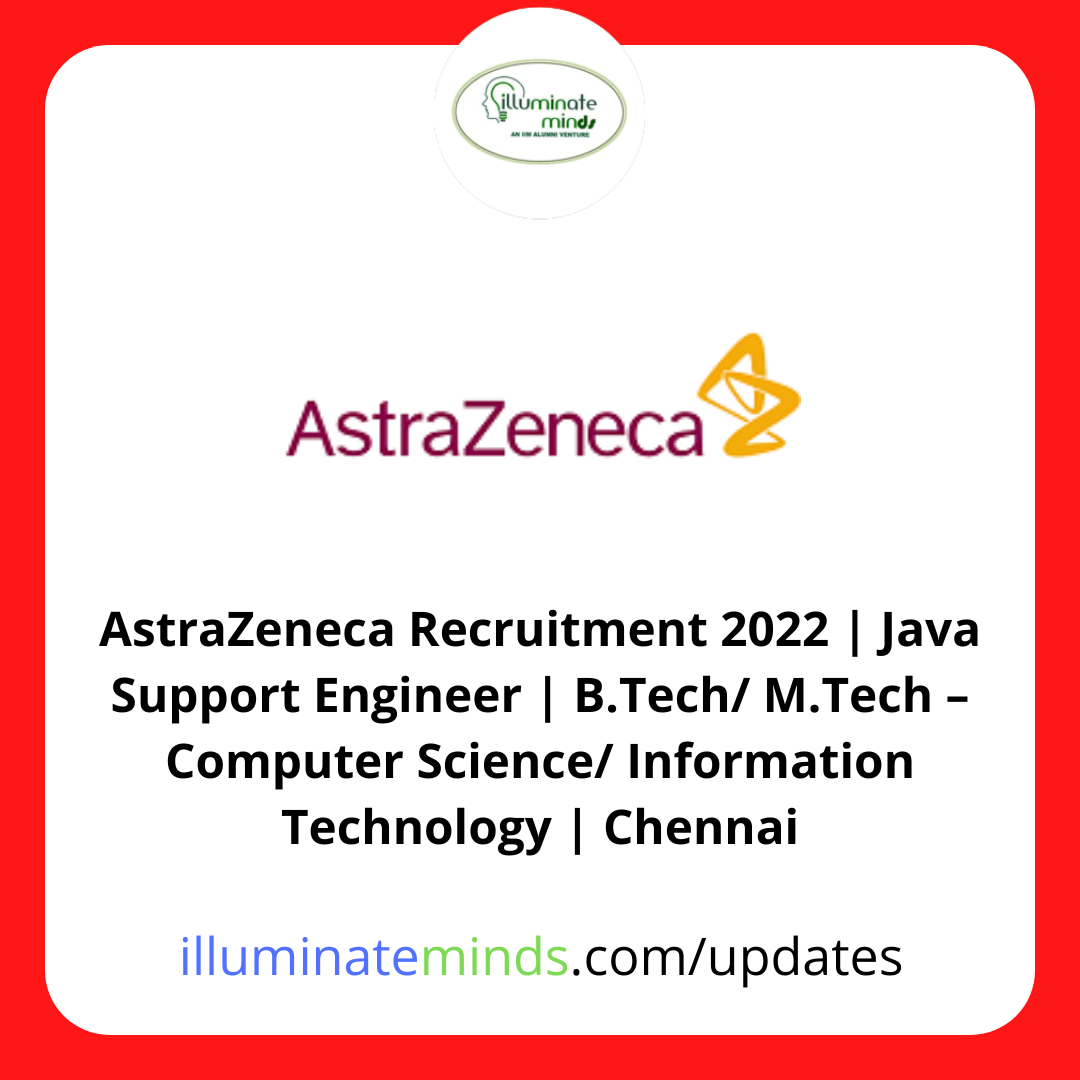 AstraZeneca Recruitment 2022 | Java Support Engineer | B.Tech/ M.Tech ...
