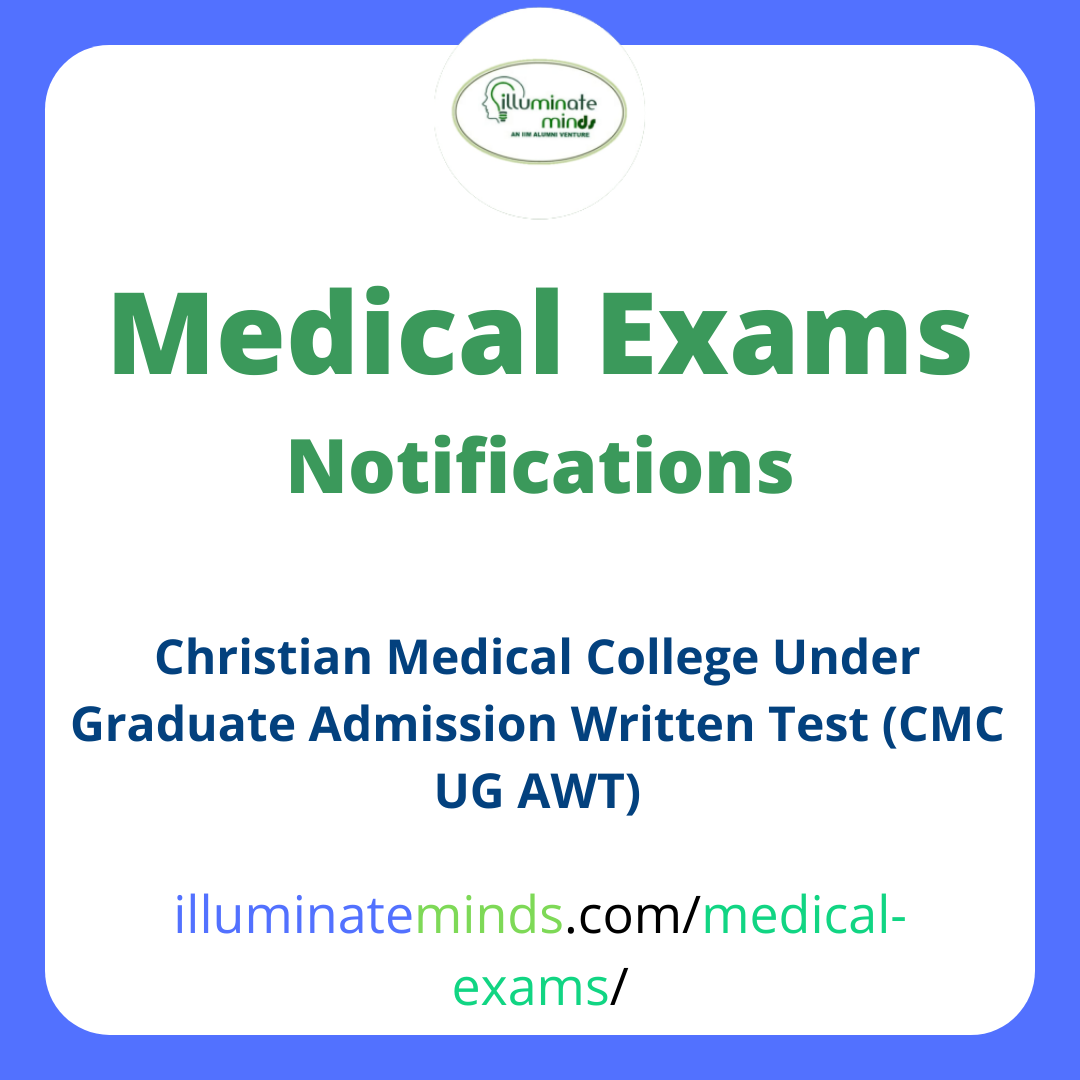 Christian Medical College Under Graduate Admission Written Test (CMC UG ...