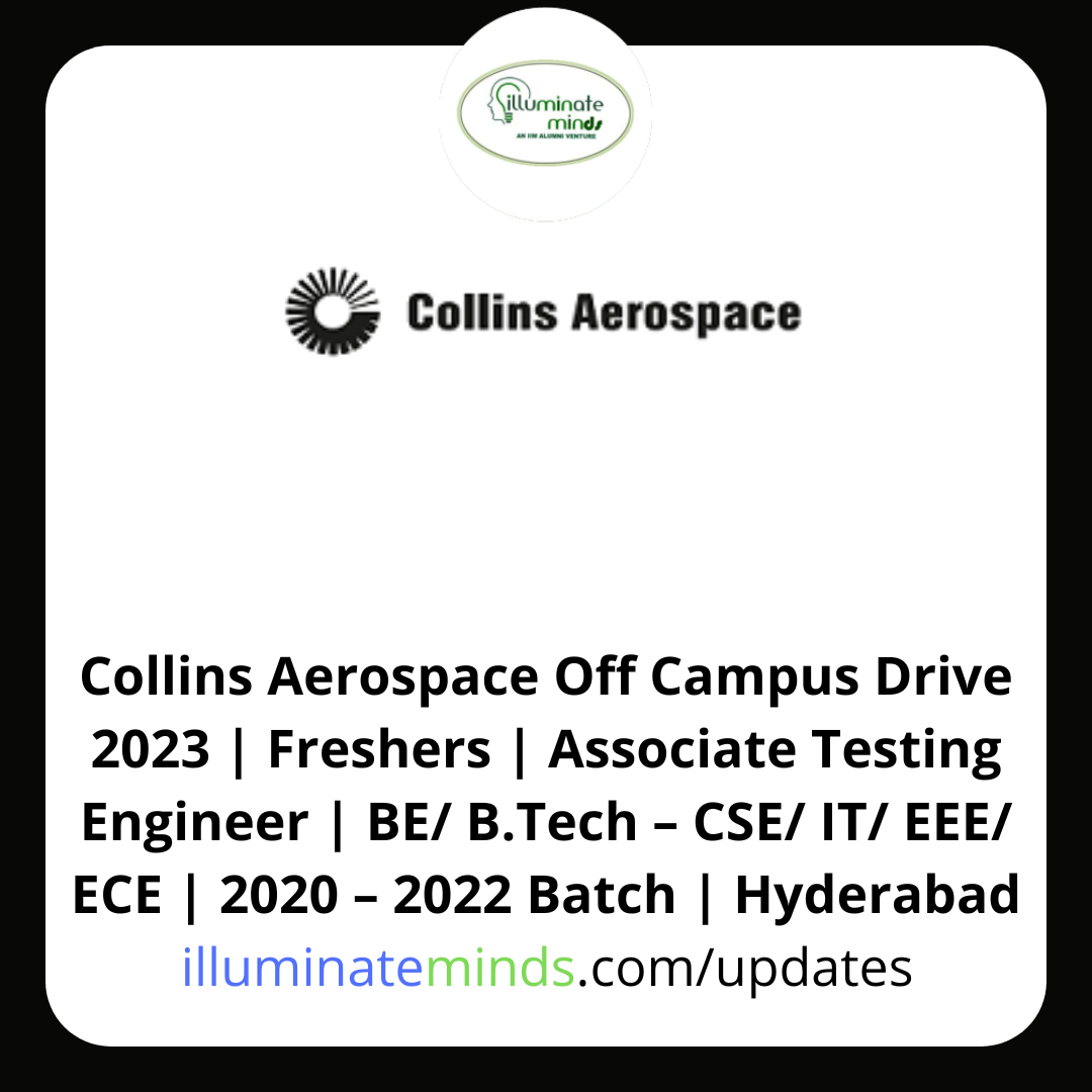 Collins Aerospace Off Campus Drive 2023 | Freshers | Associate Testing ...