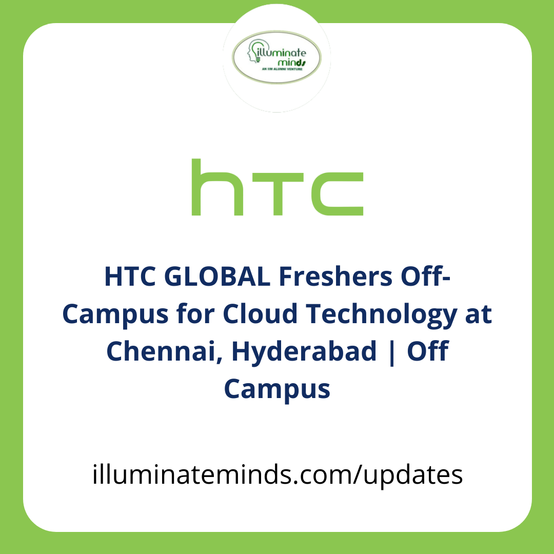 HTC GLOBAL Freshers Off-Campus for Cloud Technology at Chennai ...