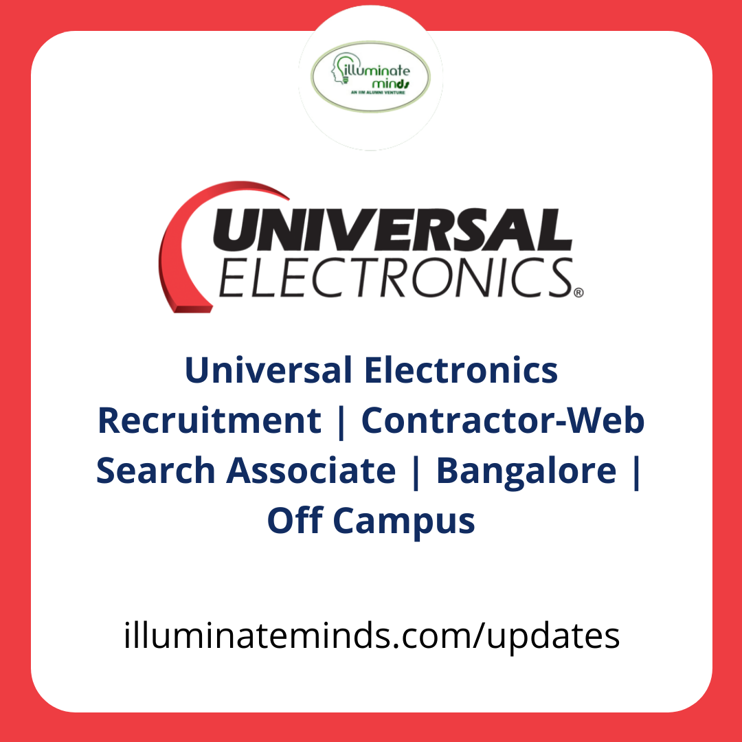Universal Electronics Recruitment | Contractor-Web Search Associate ...