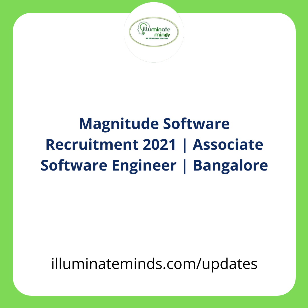 Magnitude Software Recruitment 2021 Associate Software Engineer