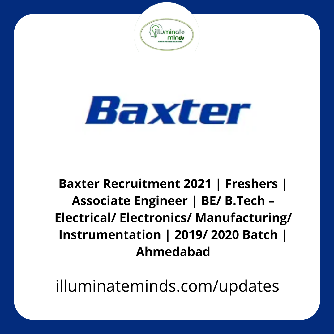 Baxter Recruitment 2021 Freshers Associate Engineer Be B Tech â