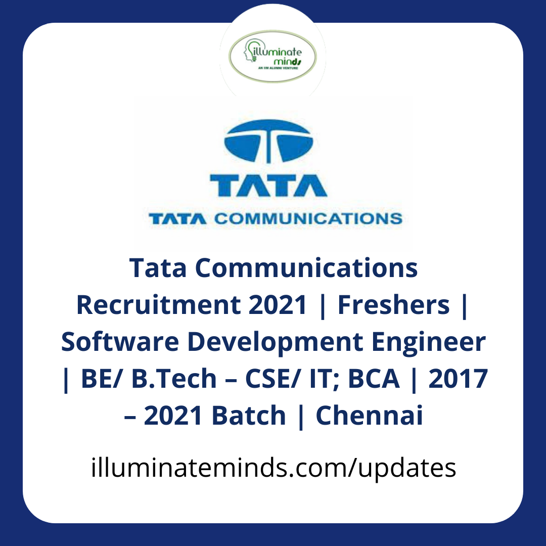 Tata Communications Recruitment 2021 | Freshers | Software Development ...