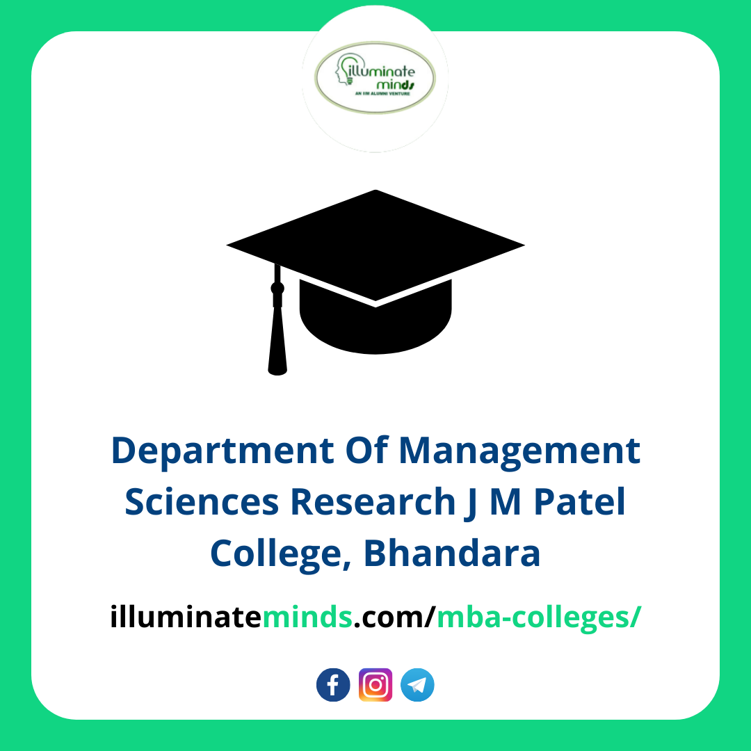 Department Of Management Sciences Research J M Patel College, Bhandara ...