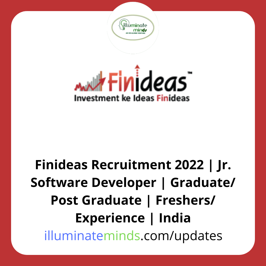 Finideas Recruitment 2022 | Jr. Software Developer | Graduate/ Post ...