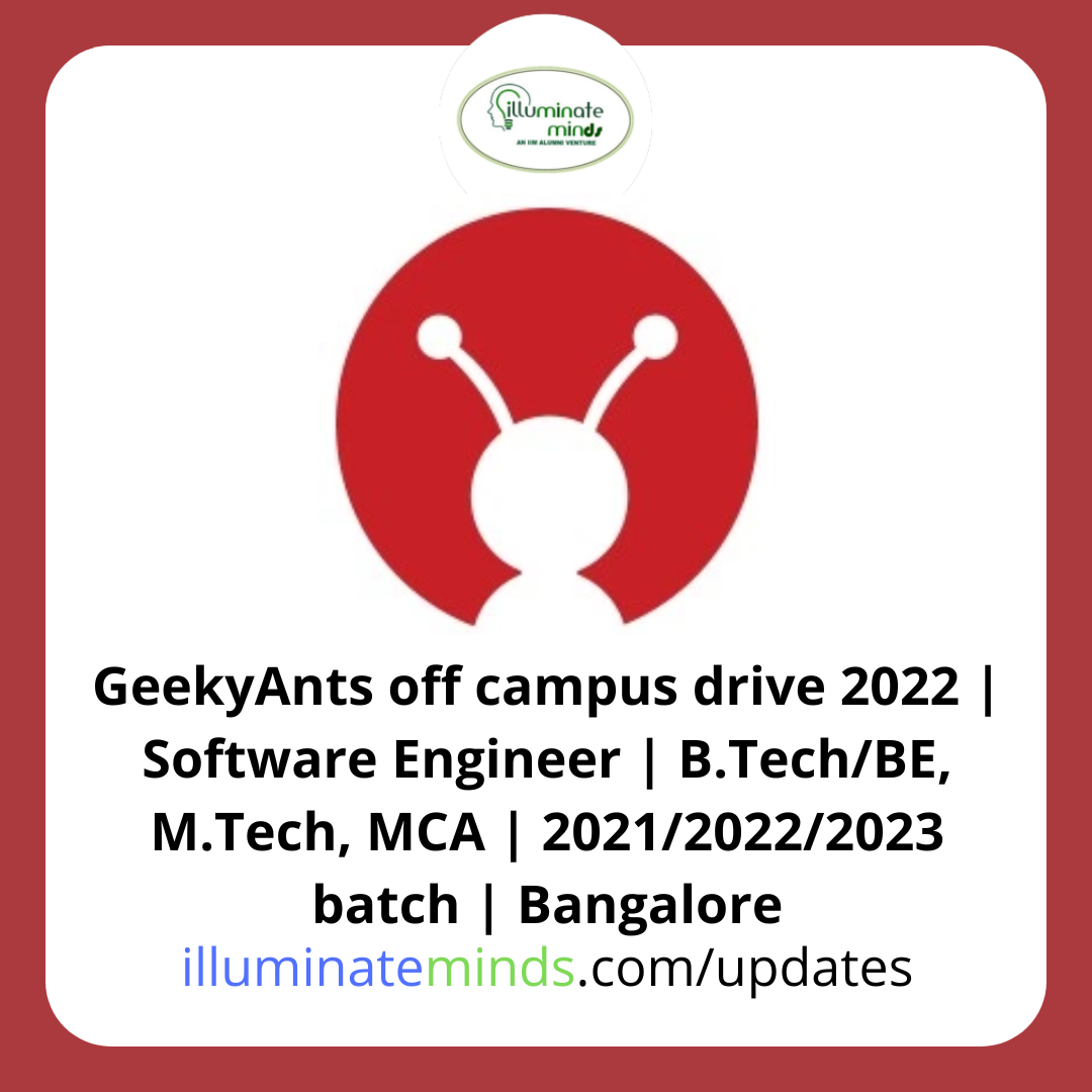 GeekyAnts off campus drive 2022 | Software Engineer | B.Tech/BE, M.Tech, MCA | 2021/2022/2023 ...