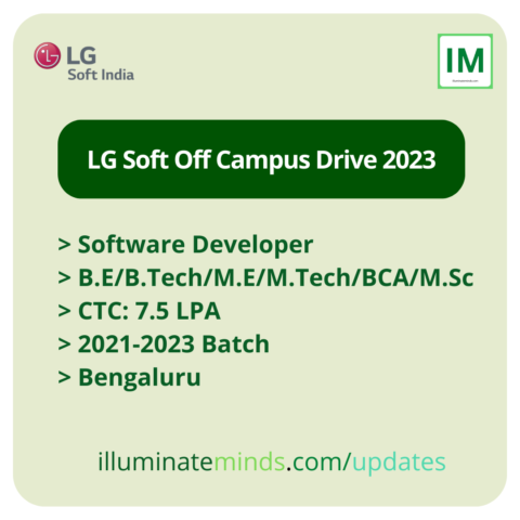 LG Soft Off Campus Drive 2023 | Software Developer | B.E/B.Tech/M.E/M ...