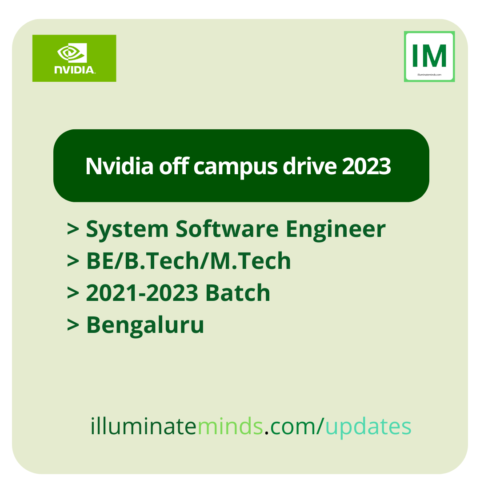 Nvidia off campus drive 2023 | System Software Engineer | BE/B.Tech/M.Tech | 2021-2023 Batch ...