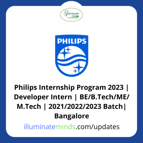 Philips Internship Program 2023 | Developer Intern | BE/B.Tech/ME/ M.Tech | 2021/2022/2023 Batch ...