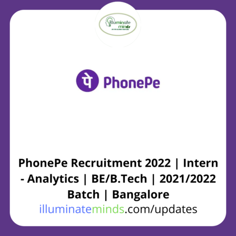 PhonePe Recruitment 2022 | Intern - Analytics | BE/B.Tech | 2021/2022 ...