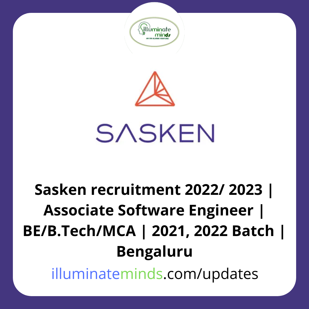 Sasken recruitment 2022/ 2023 | Associate Software Engineer | BE/B.Tech ...