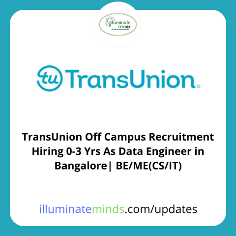 TransUnion Off Campus Recruitment Hiring 0-3 Yrs As Data Engineer in ...
